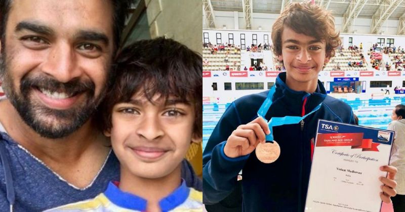 നീന്തലിന് ദേശീയതലത്തില്‍ സ്വര്‍ണ്ണ മെഡല്‍ നേടി നടന്‍ മാധവന്റെ മകന് ...