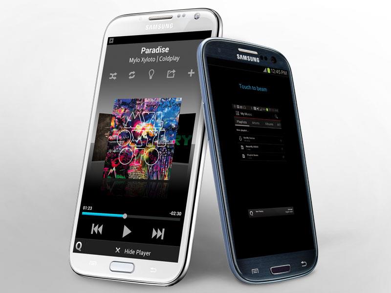 How do I Beam playlists and songs in Music Hub?Samsung Galaxy NFC - New ...