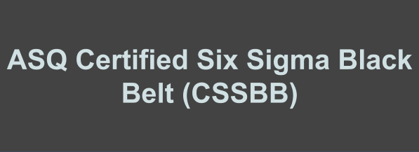 Certified Six Sigma Black Belt (CSSBB) | Process News