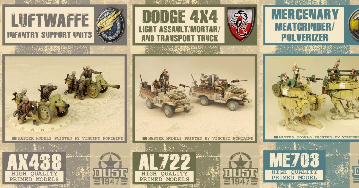 Tabletop Fix: Dust Models - New Releases