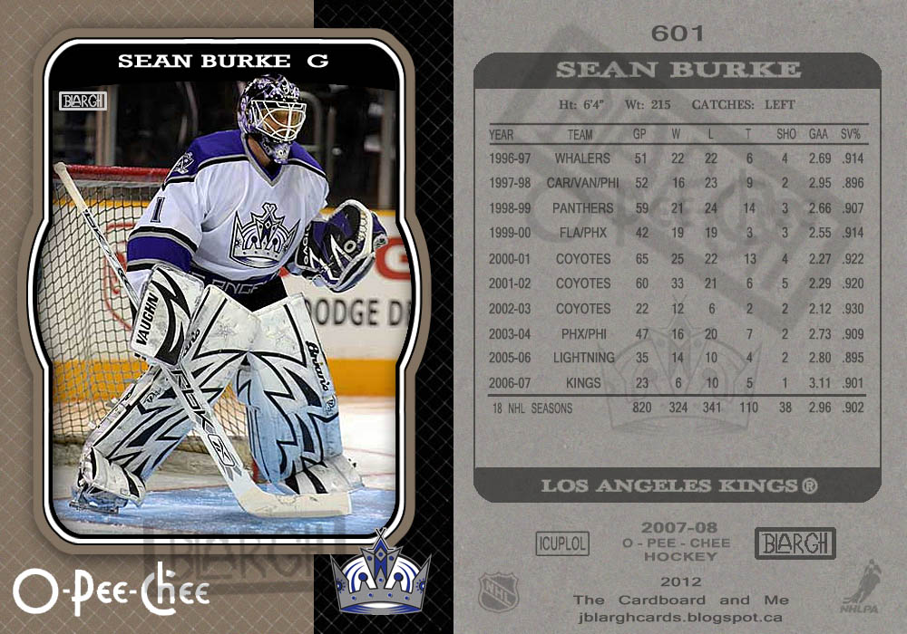The Cardboard and Me: Lost Cards: 07-08 OPC Sean Burke