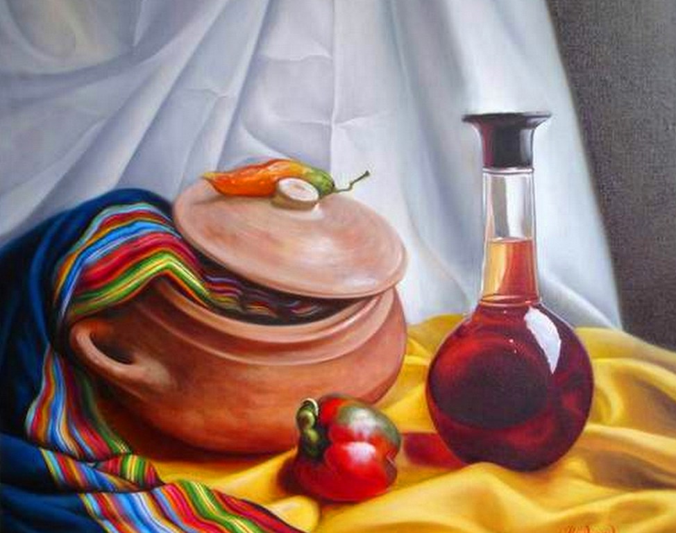 Historia y evolución de la pintura artística : OLEOS BODEGONES Y PAISAJES