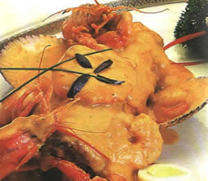 TODO DE COMIDA PERUANA: MERO ENROLLADO EN PULPA DE CANGREJO