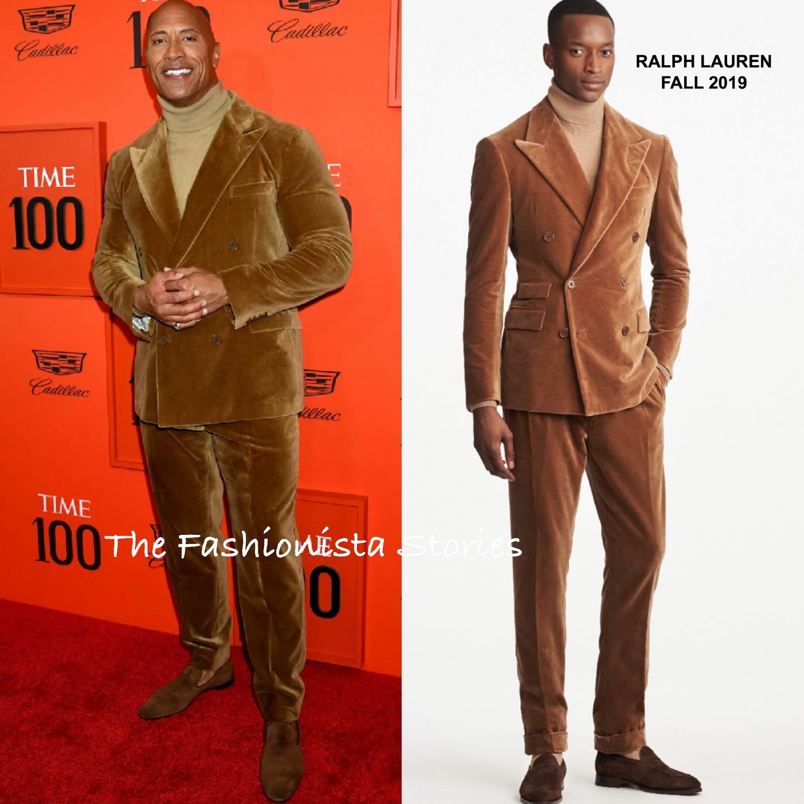 Dwayne The Rock Johnson in Ralph Lauren at the 2019 Time 100 Gala