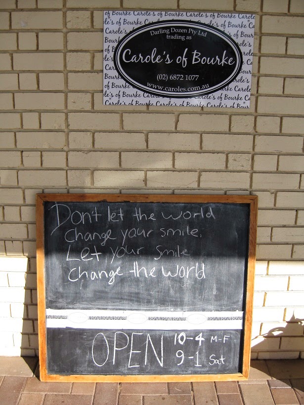 What are we doing here?: Signs of Bourke