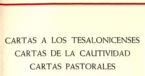 Paginarium: Karl Staab y Norbert Brox CARTAS A LOS TESALONICENSES, DE ...