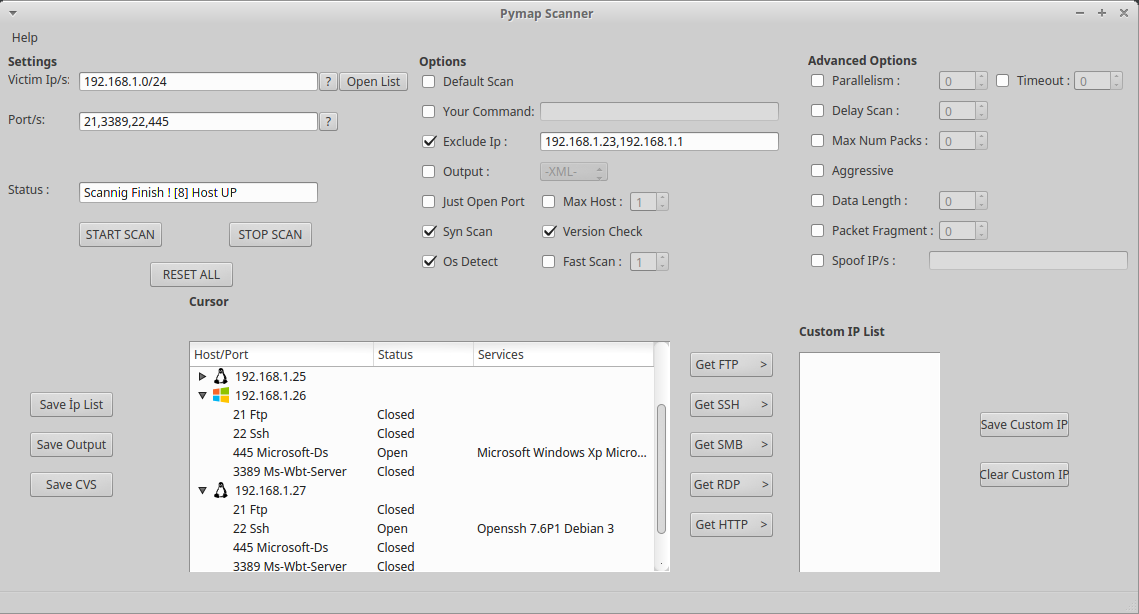 Pymap-Scanner | Python Scanner with GUI – TEGALSEC