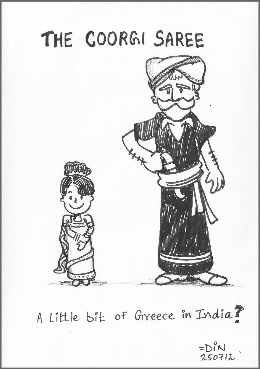 CHUMMADRAW: 256_Saree, Coorg Style: Little Greek Goddess