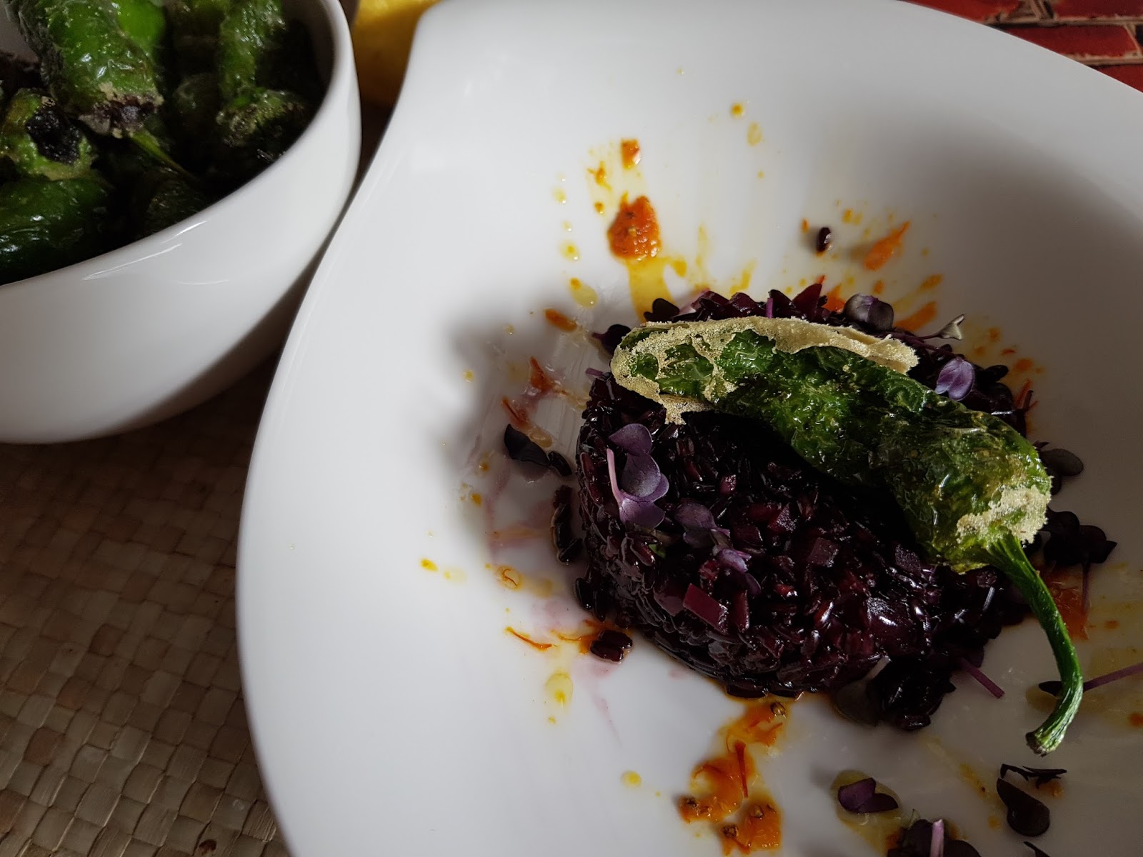Foodoptions and Flavours: Black Pearl Rice with fried Padrón Pepper