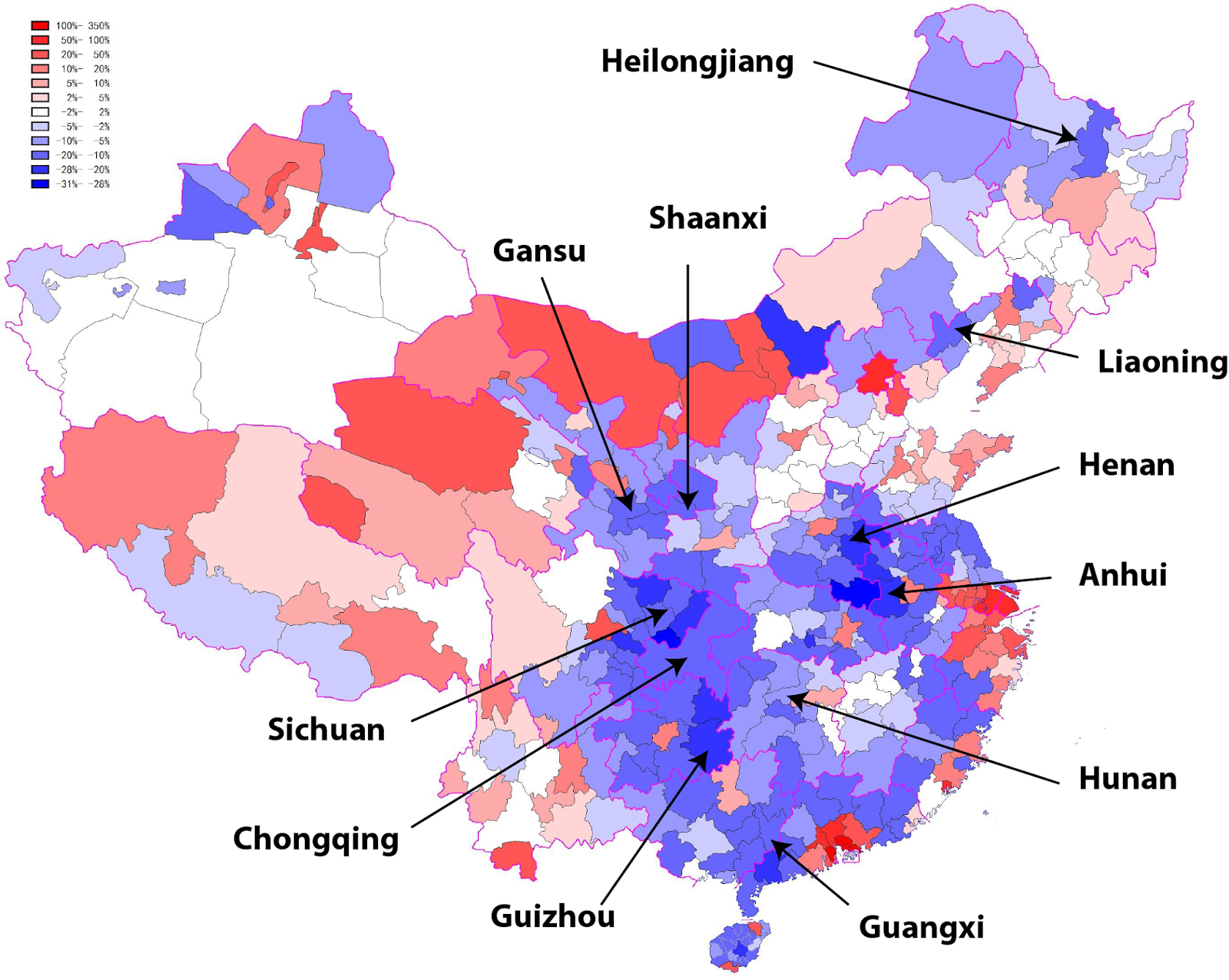 Maps: China's Internal Migration | Matt Hartzell's Blog