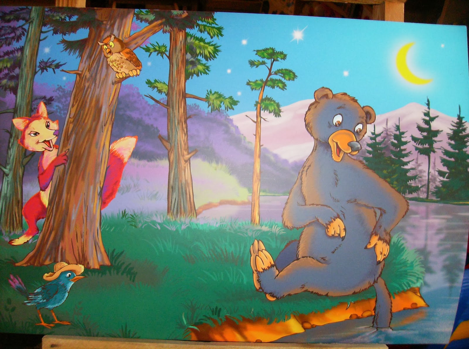 Mela si copiii: Ursul pacalit de vulpe - povestirea educatoarei