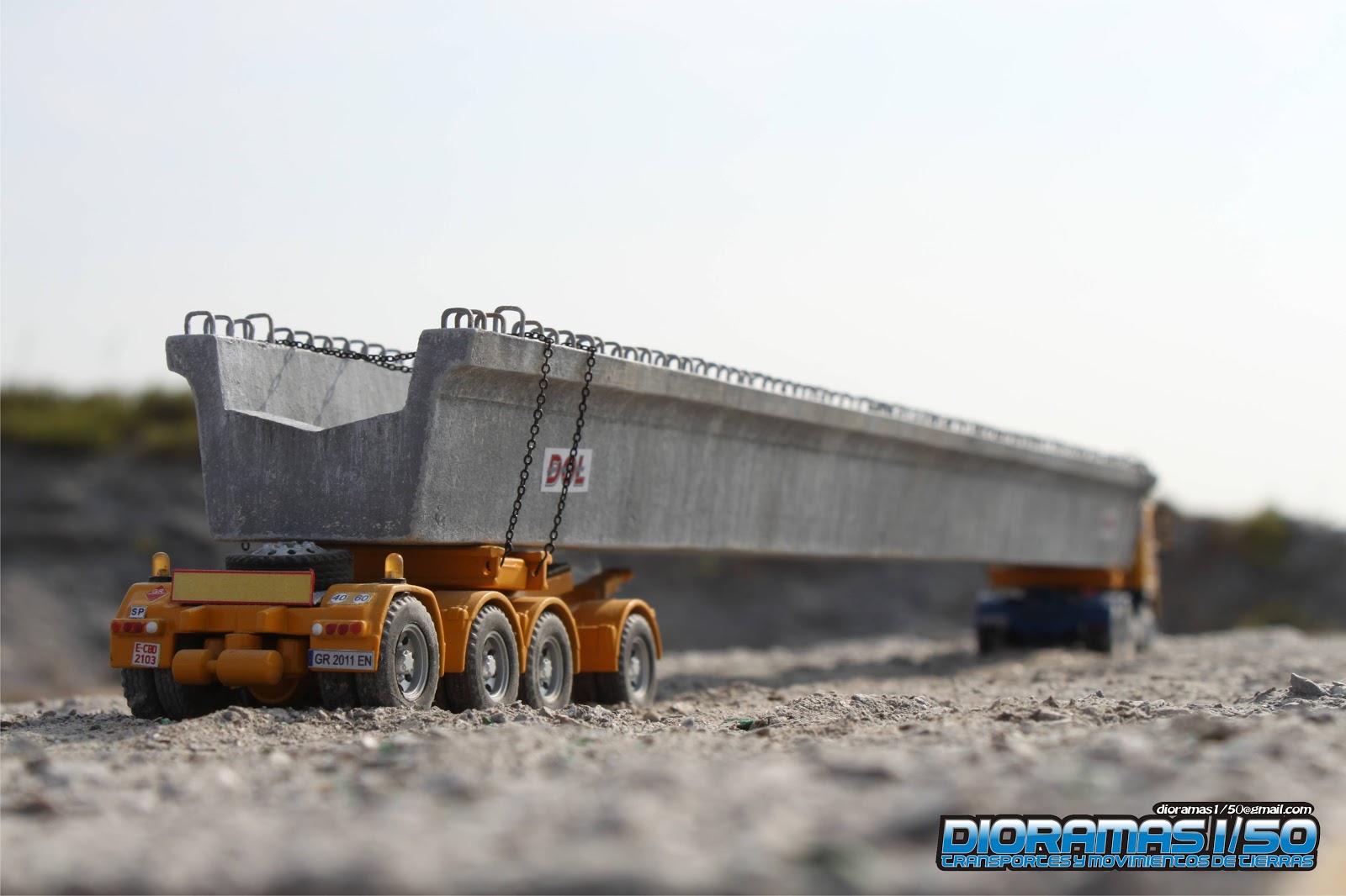 DIORAMAS 1/50: Making of VIGA ARTESA 1/50 (TRANSPORTE EUROGRUAS)