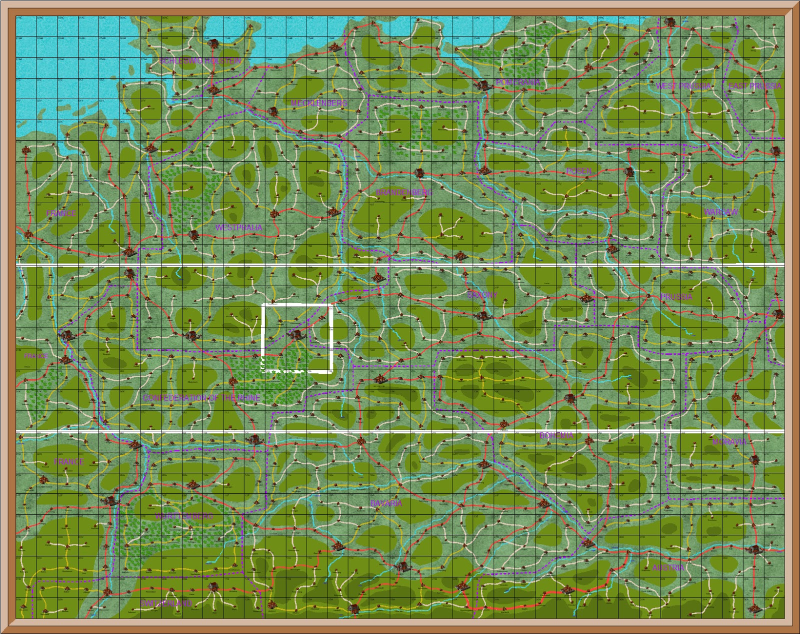 napoleonic wargaming: Campaign Maps – Germany