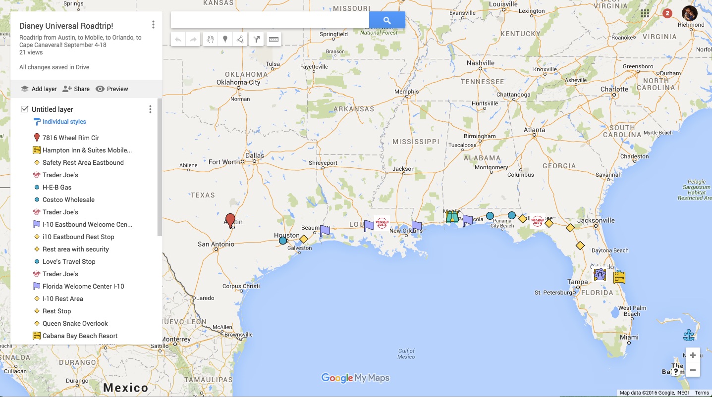 Using Google Maps to Plan a Road Trip