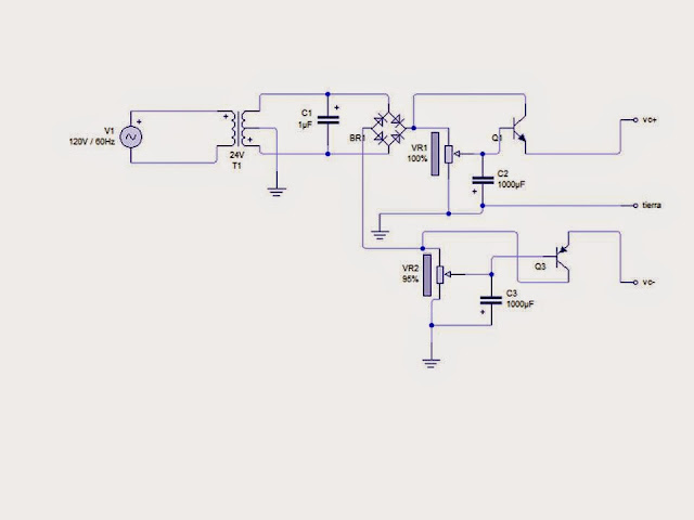 Electronica y mas : FUENTE SIMETRICA VARIABLE SENCILLA PARA PRINCIPIANTES
