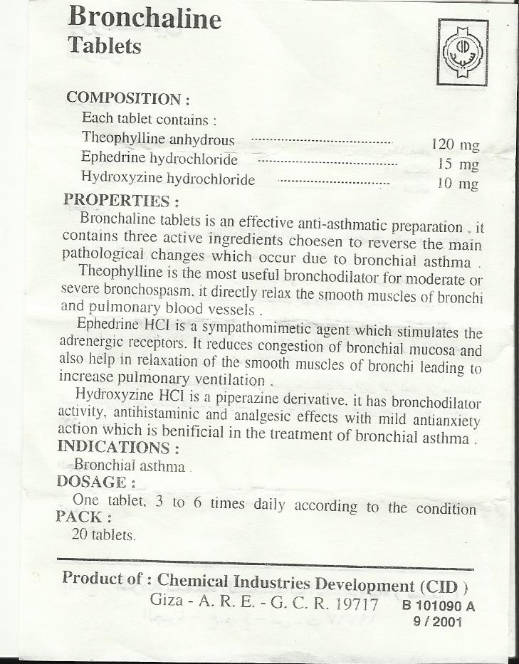 Bronchaline Tablets: Relieving Symptoms of Bronchial Asthma