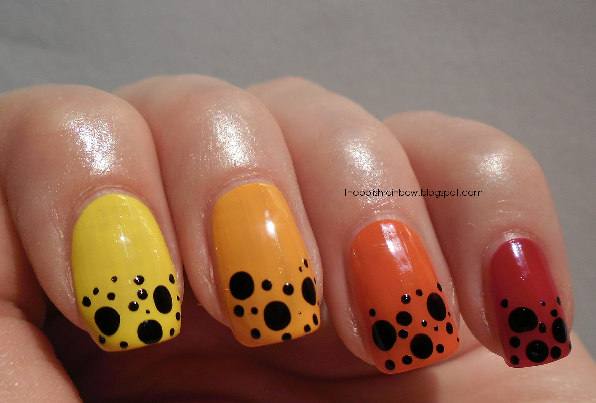 Sunset Ombre With Dots - photoshop art crochet