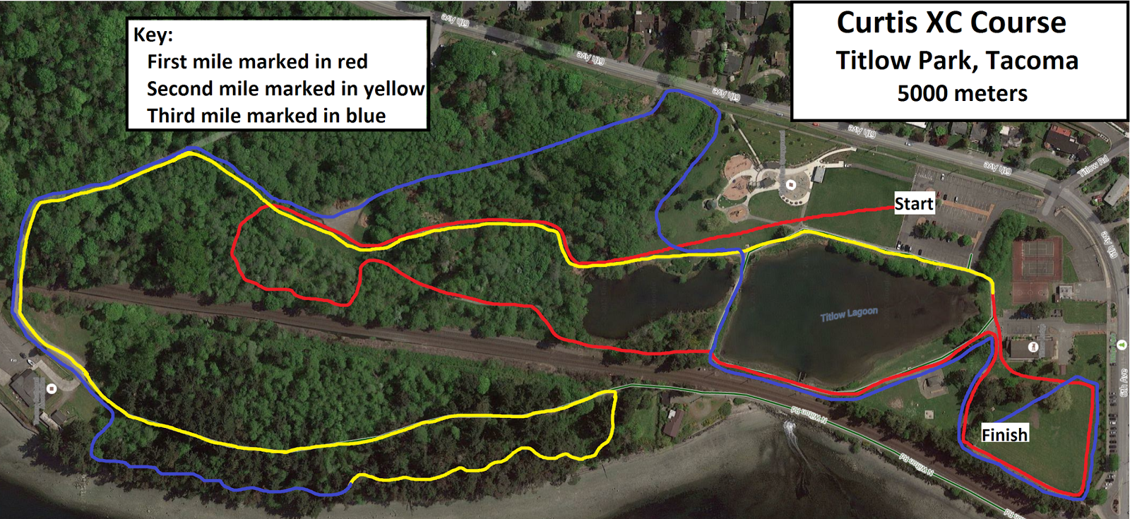 Curtis Cross Country Invitational: Titlow Park Course Map