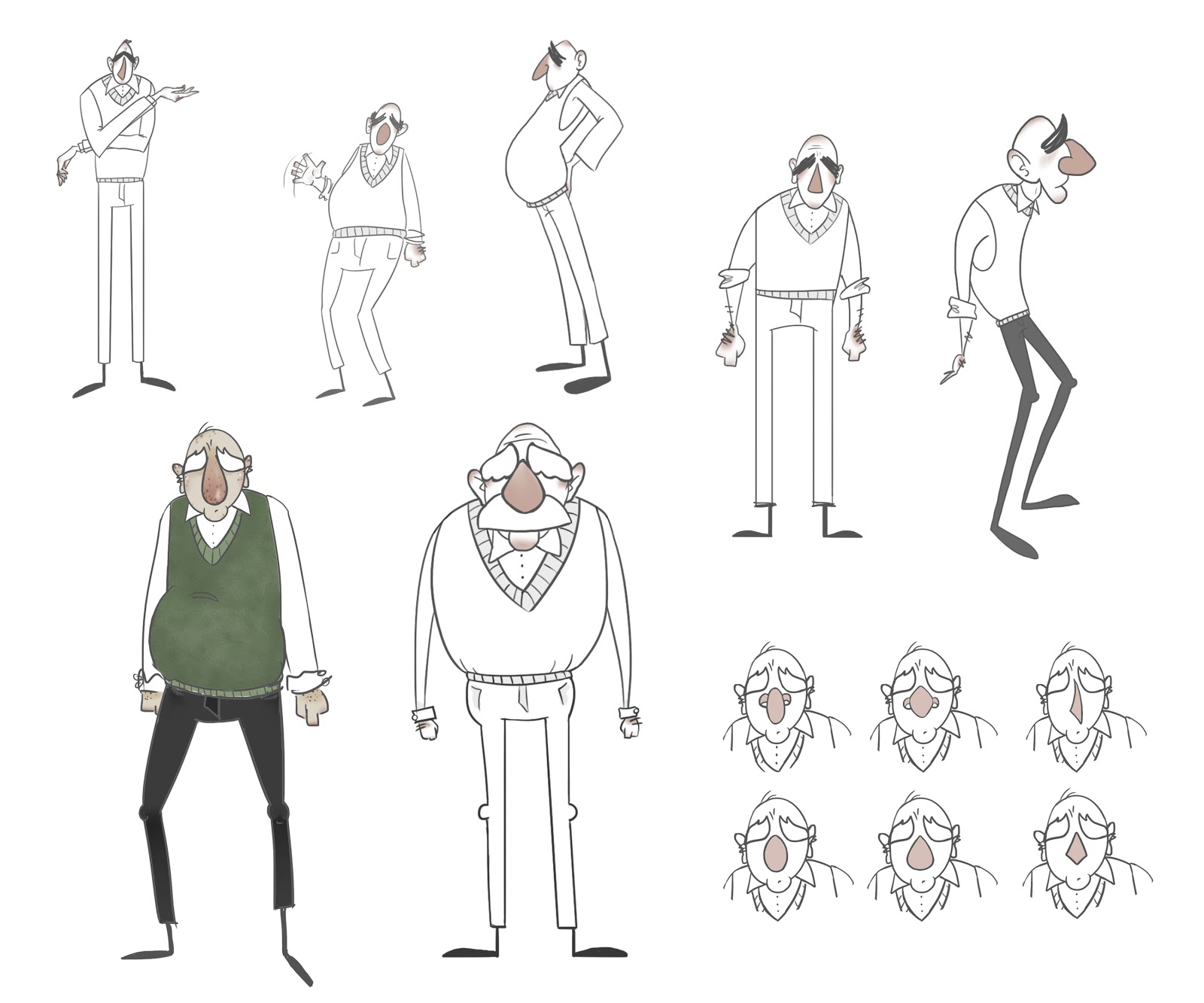 Doodles and Whatnot: Old Man Character Designs