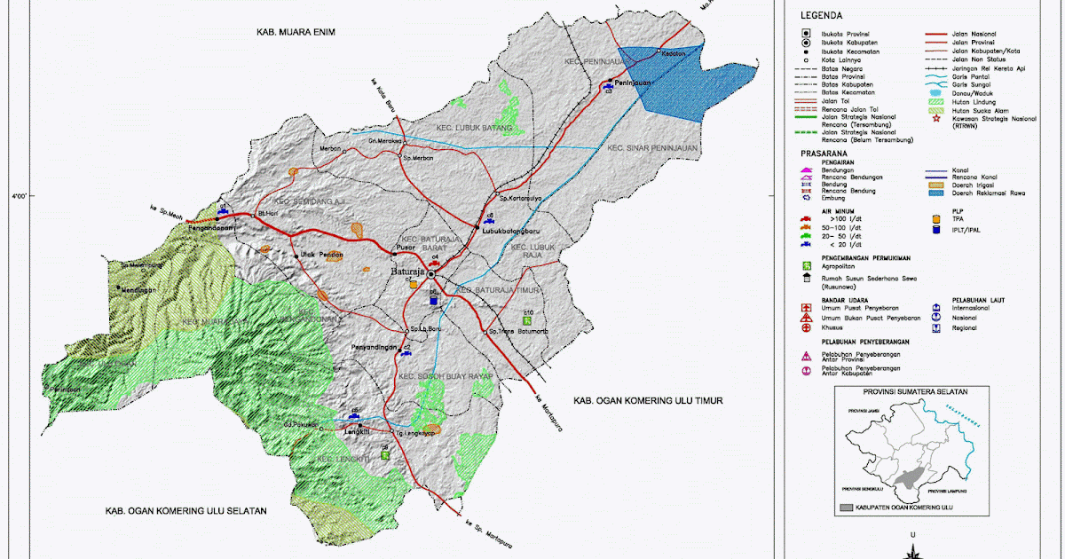 Peta Kota: Peta Kabupaten Ogan Komering Ulu | OKU
