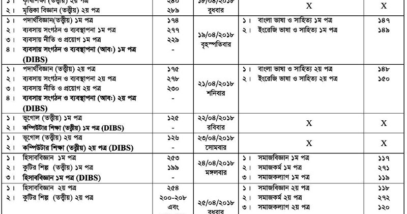 HSC EXAM RUTINE 2018 FREE DOWNLOAD/ এইচএসসি পরিক্ষার রুটিন ২০১৮ ফ্রি ...