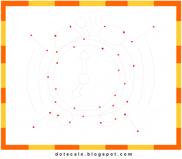 Kids Printable Dot to Dot Free: Clock Dot to dot for kids