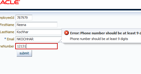 Oracle ADF Custom JSF validator | Ahmad Said's Blog