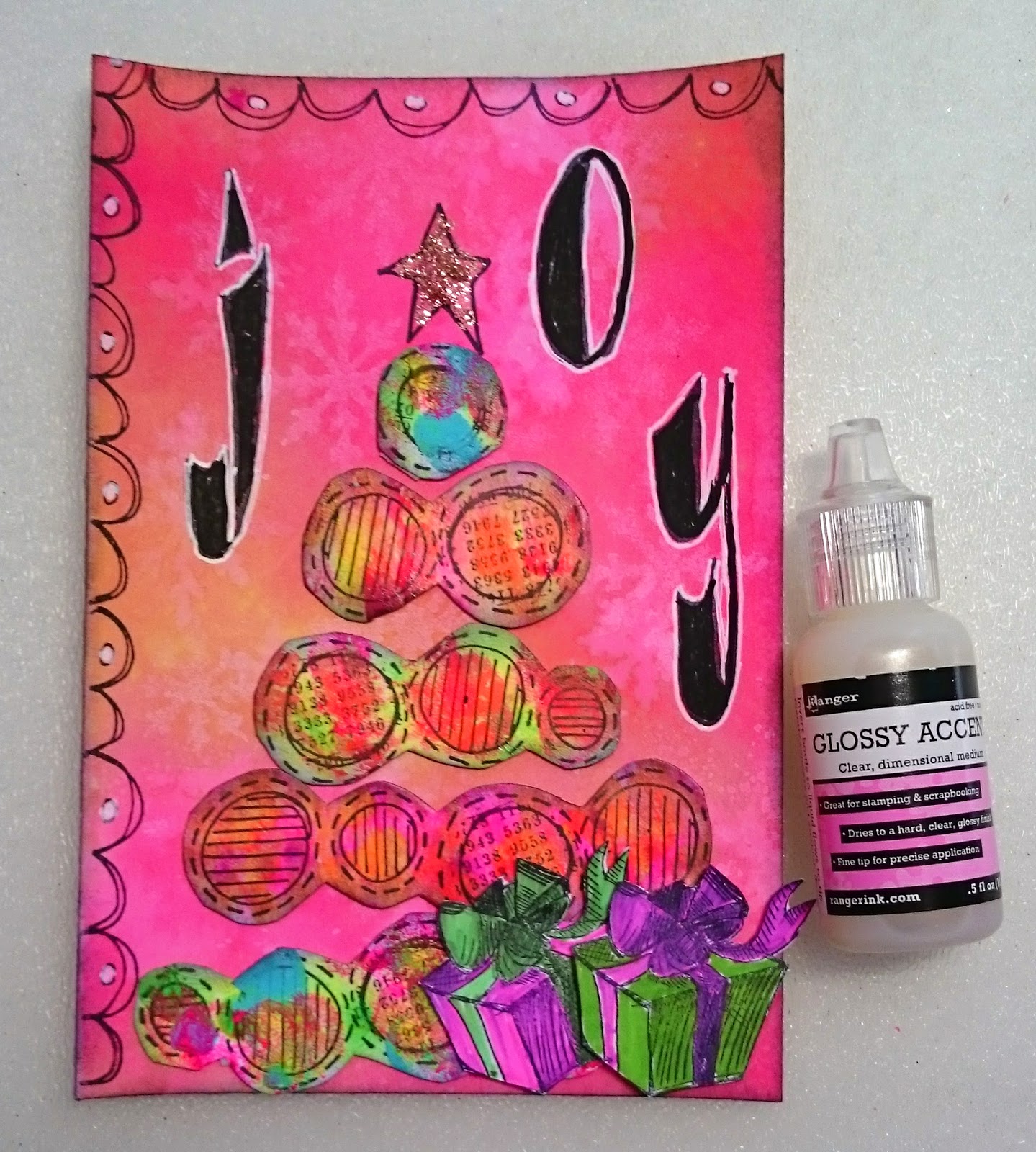 Stamps and Stencils : Dylusions Christmas Card