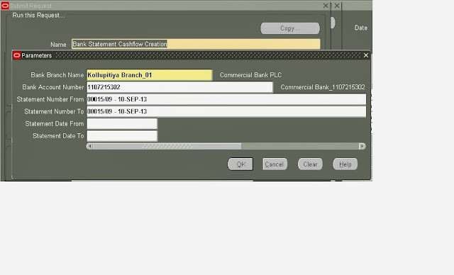 Oracle E Business Suite R12: Oracle EBS - Cash Management : Creating Bank Charges