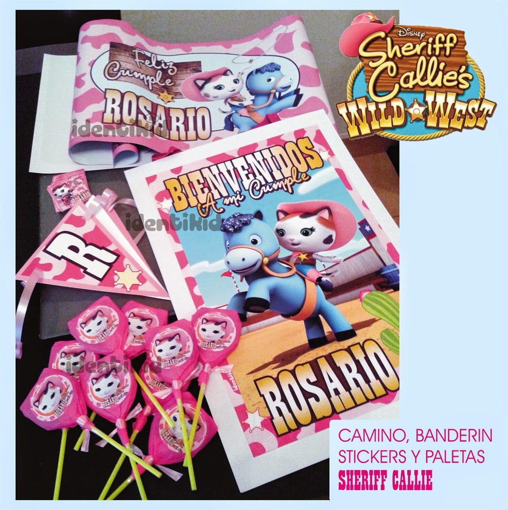 IDENTIKID diseño grafico para eventos: SHERIFF CALLIE banderin, camino ...
