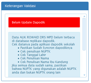 Info Validasi Data GTK untuk Info Aneka Tunjangan 2017 - Info Kepegawaian