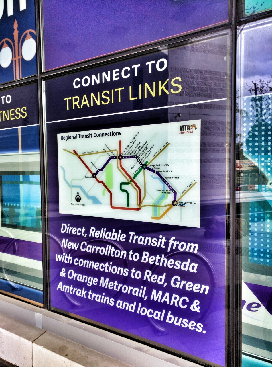 East MoCo: Signage touting future Purple Line station at Silver Spring ...