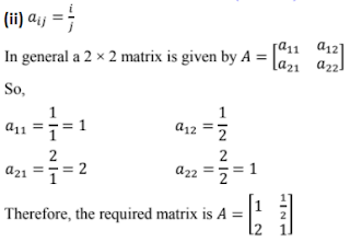 NCERT Solutions for Class 12th: Ch 3 Matrices Exercise 3.1