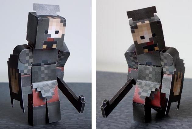 Minecraft Papercraft Steve With Iron Armor