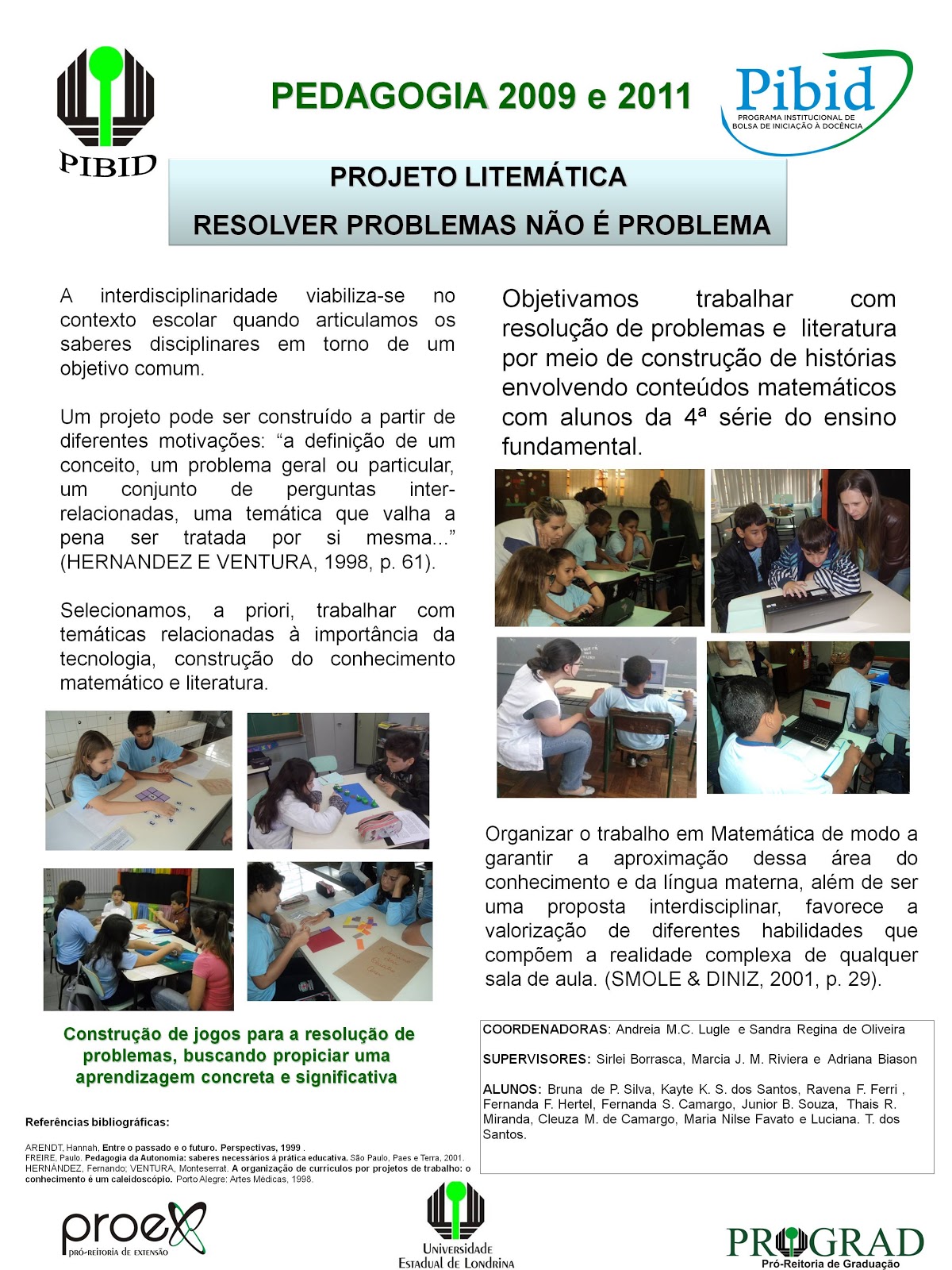 A Pedagogia no PIBID: BANNERS II ENCONTRO PIBID UEL