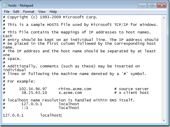 How To Block Websites By Editing The Hosts File In Windows ~ Computer Tricks And Tips