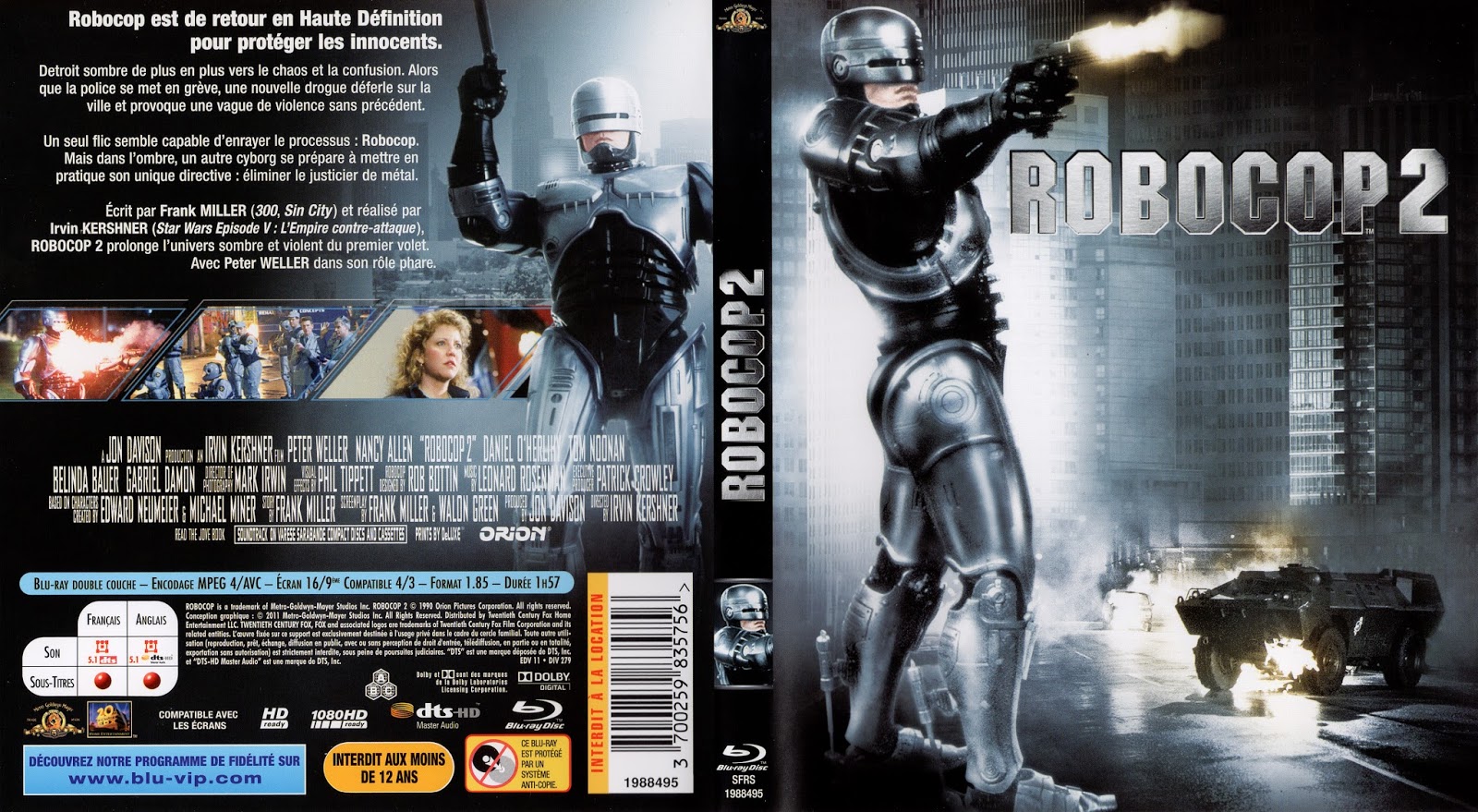 BLU-RAY JAQUETTES BLU-RAY: Robocop 2