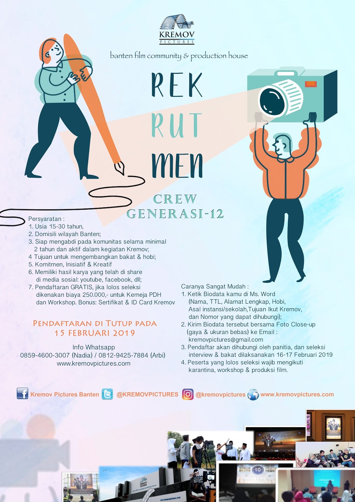 Open Rekrutmen Generasi-12 (2019) - KREMOV PICTURES