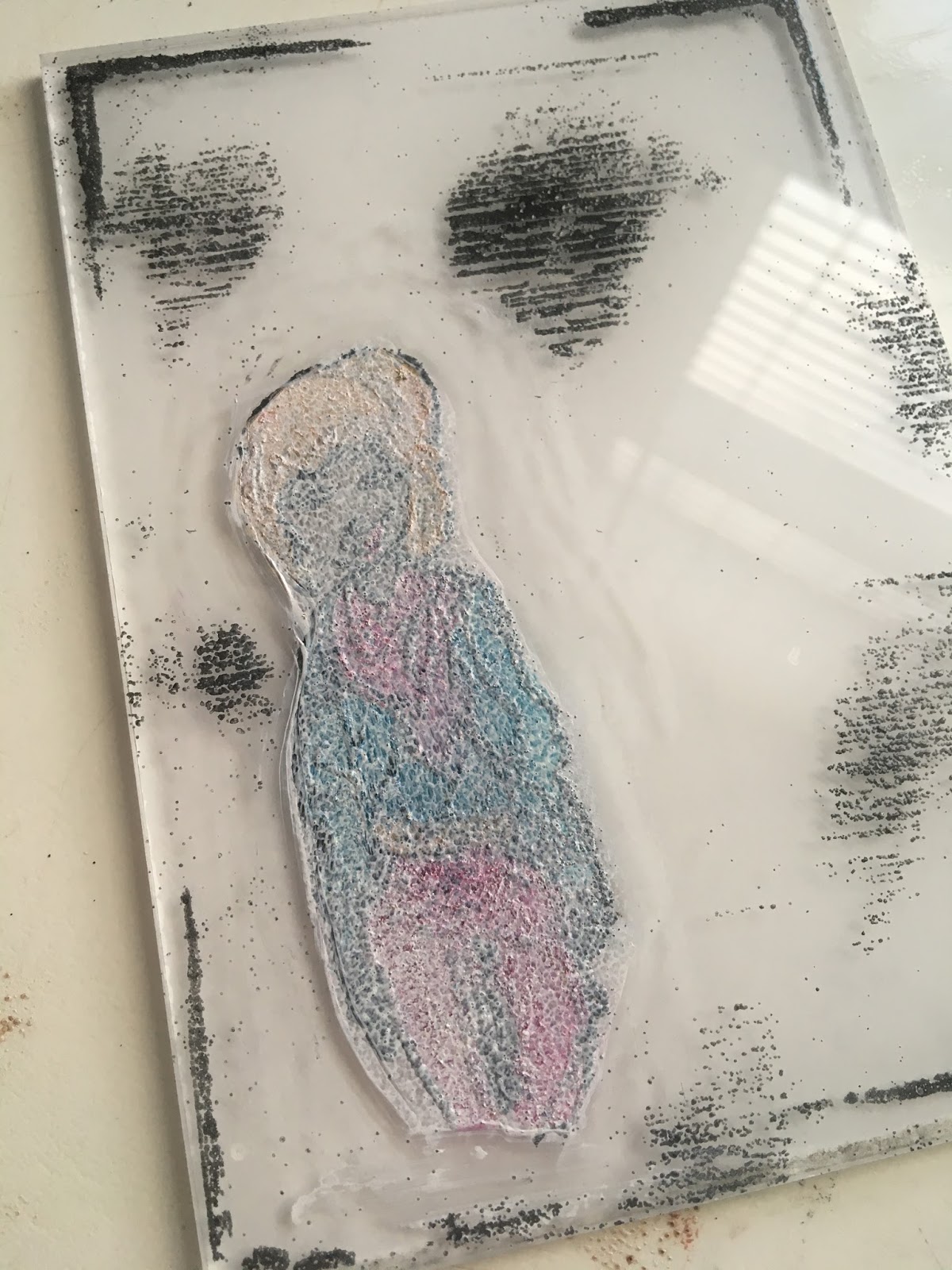 ColourCraft: Reverse painting on plexiglass with Ewelina