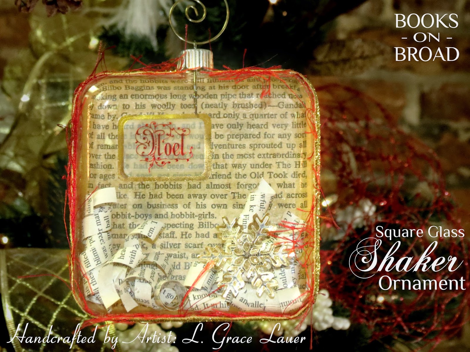 Uniquely Grace: Stunning Glass Book Page Shaker Ornaments made from ...