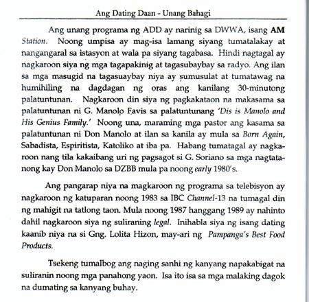 A CITY NOT FORSAKEN: ANG LIHIM NG ANG DATING DAAN by: Daniel S. Veridiano
