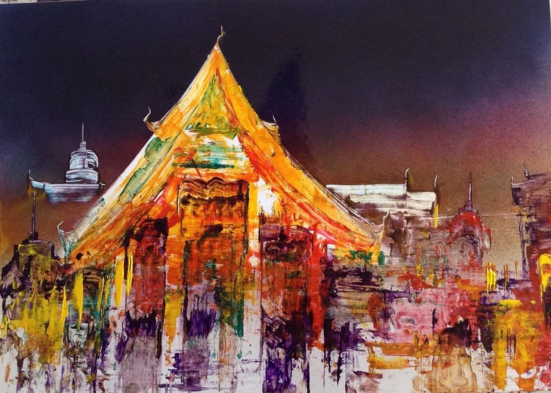 Art Classes Chiang mai: Painting in Chiang Mai,Thailand by Boo Art Studio