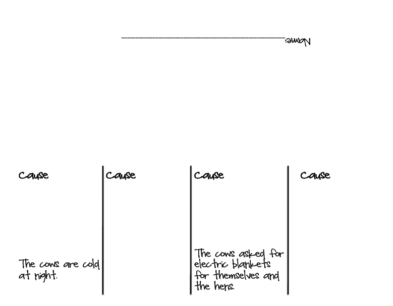 Fourth and Ten: Click Clack Moo Cause and Effect Flip Book