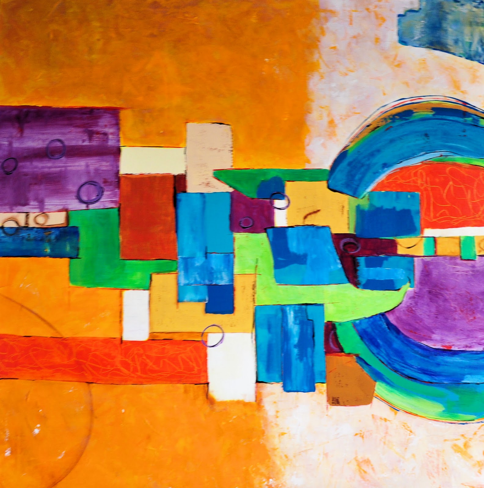 Daily Painters Abstract Gallery: "Roundabout" Abstract Contemporary ...