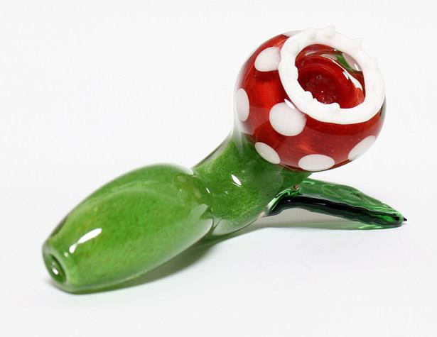 Pipa de vidrio con forma de flor piraña del video-game Mario Bros | El ...
