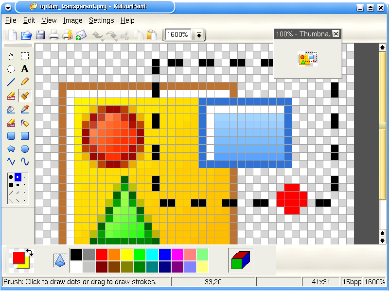 Kolourpaint - Una herramienta con características potentes.