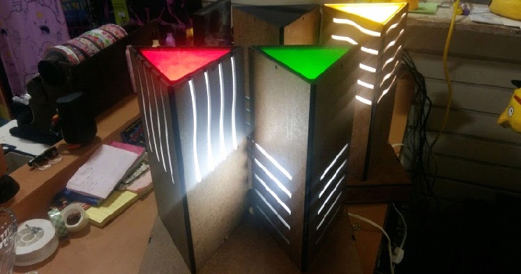 Vector: Beautiful lamp 5 elements in MDF with acrylic base for laser ...