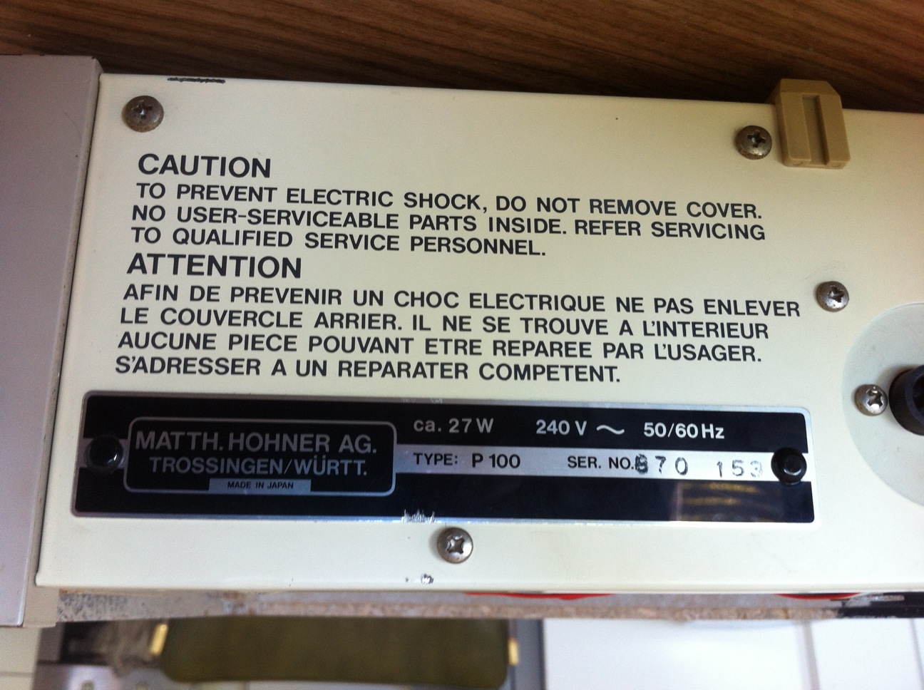 Audio Travels: Wurlitzer/Hohner P100 Portable Keyboard