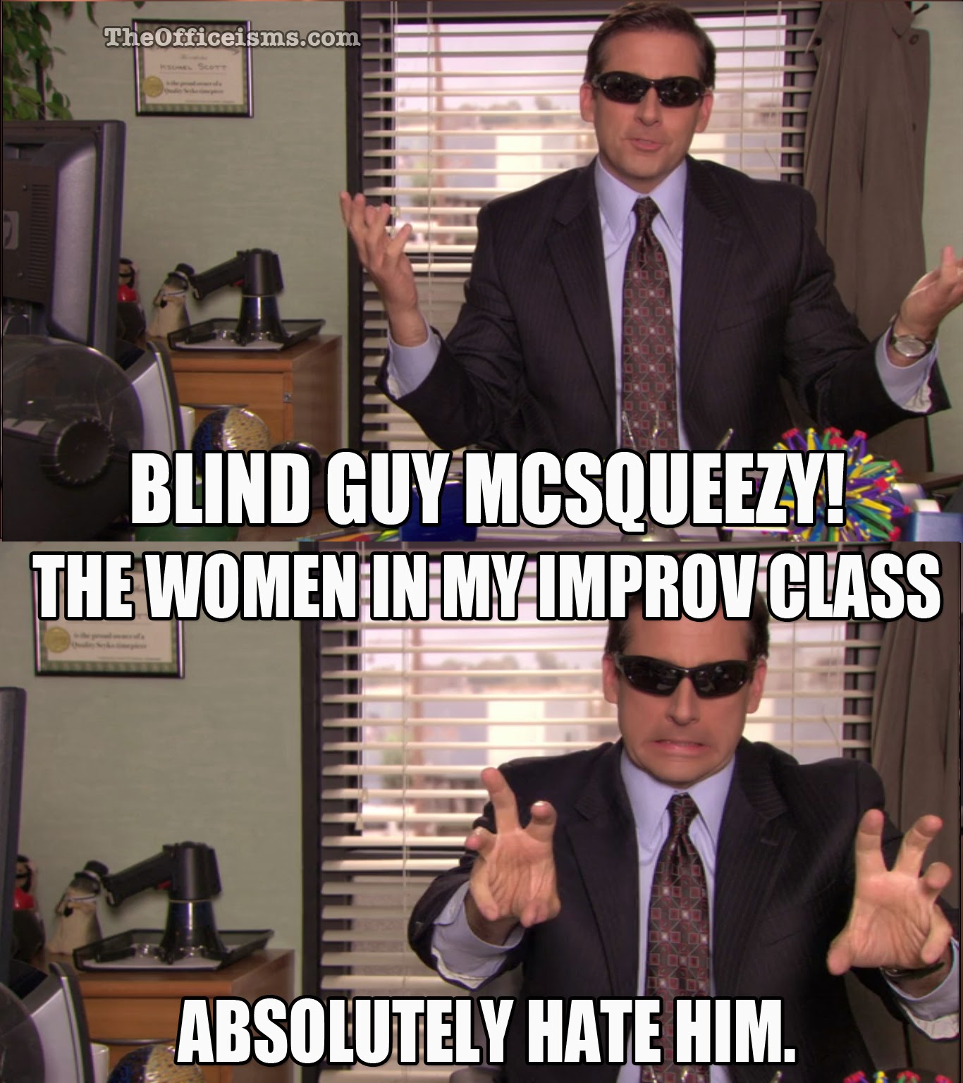 Are there any high res images of Blind Guy McSqueezy? : r/DunderMifflin