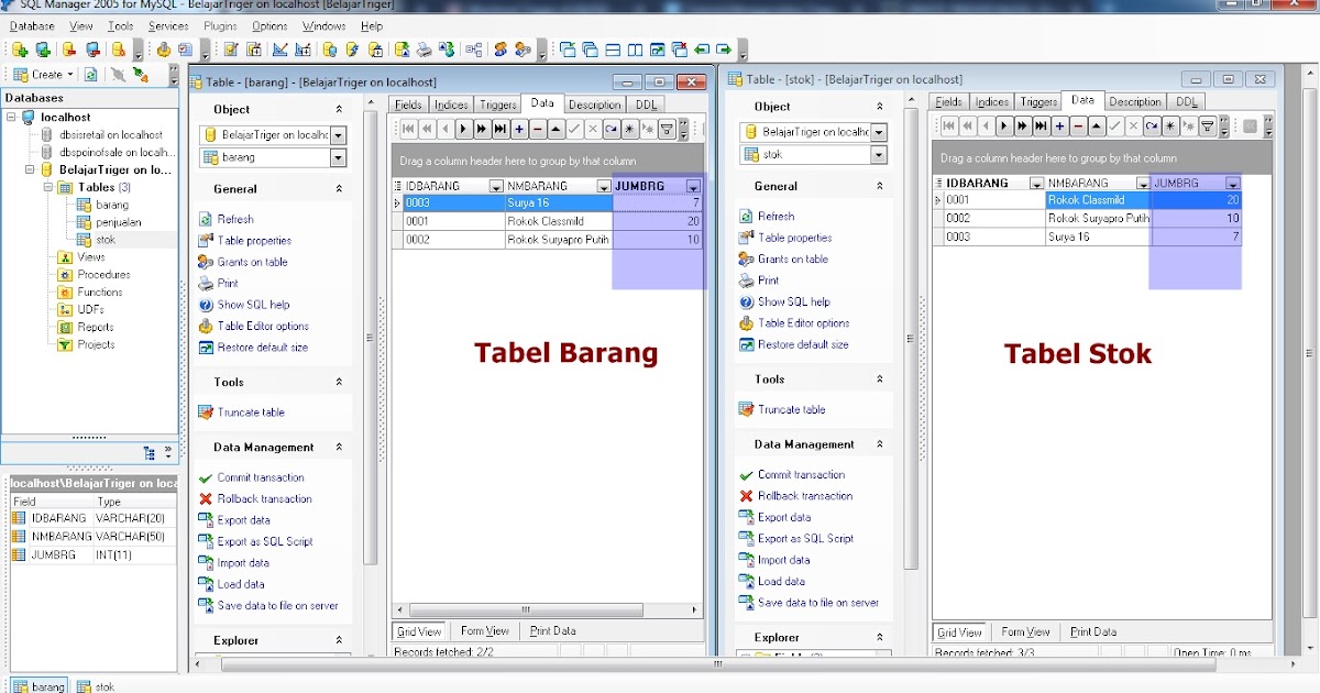 Pembuatan Triger Insert, Update MySQL Server | Gudang Sourcode Visual Basic Classic